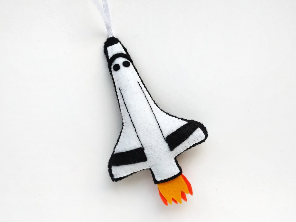 Space Shuttle Felt Ornament, Christmas Tree Ornament - Etsy