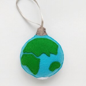 Earth Felt Ornament, Christmas Tree Ornaments, Holiday Decoration - Etsy