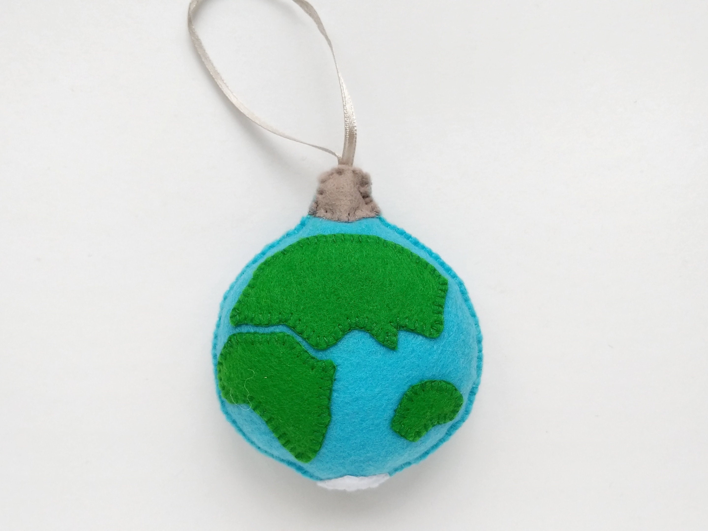 Earth Felt Ornament, Christmas Tree Ornaments, Holiday Decoration - Etsy