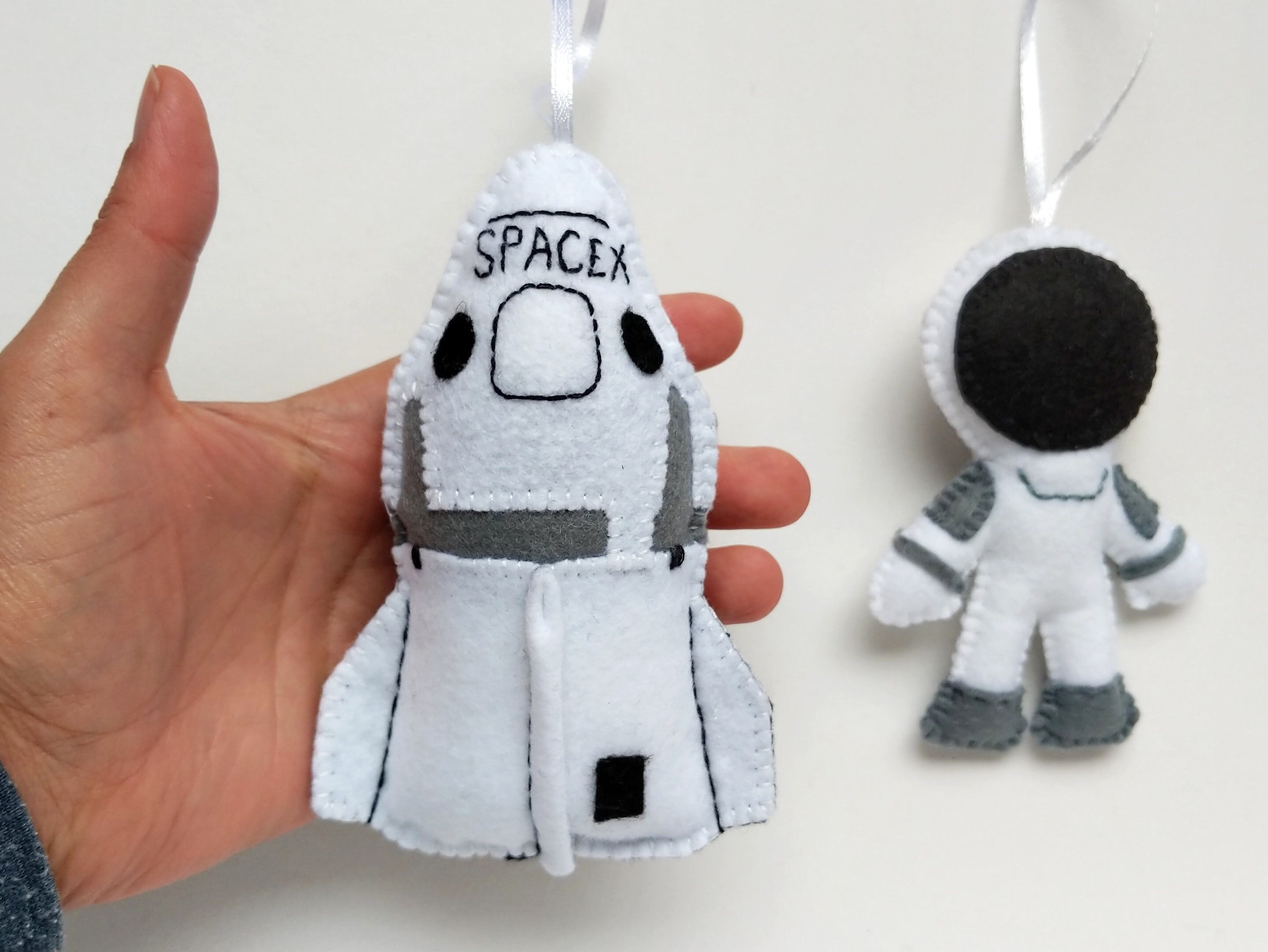Spacex Dragon Spacecraft Felt Ornament Christmas Tree - Etsy