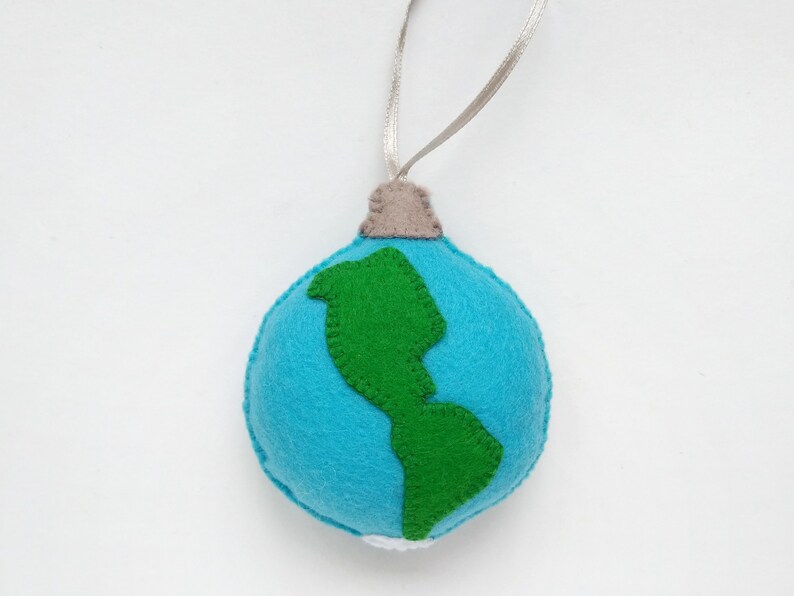 Earth Felt Ornament, Christmas Tree Ornaments, Holiday Decoration - Etsy