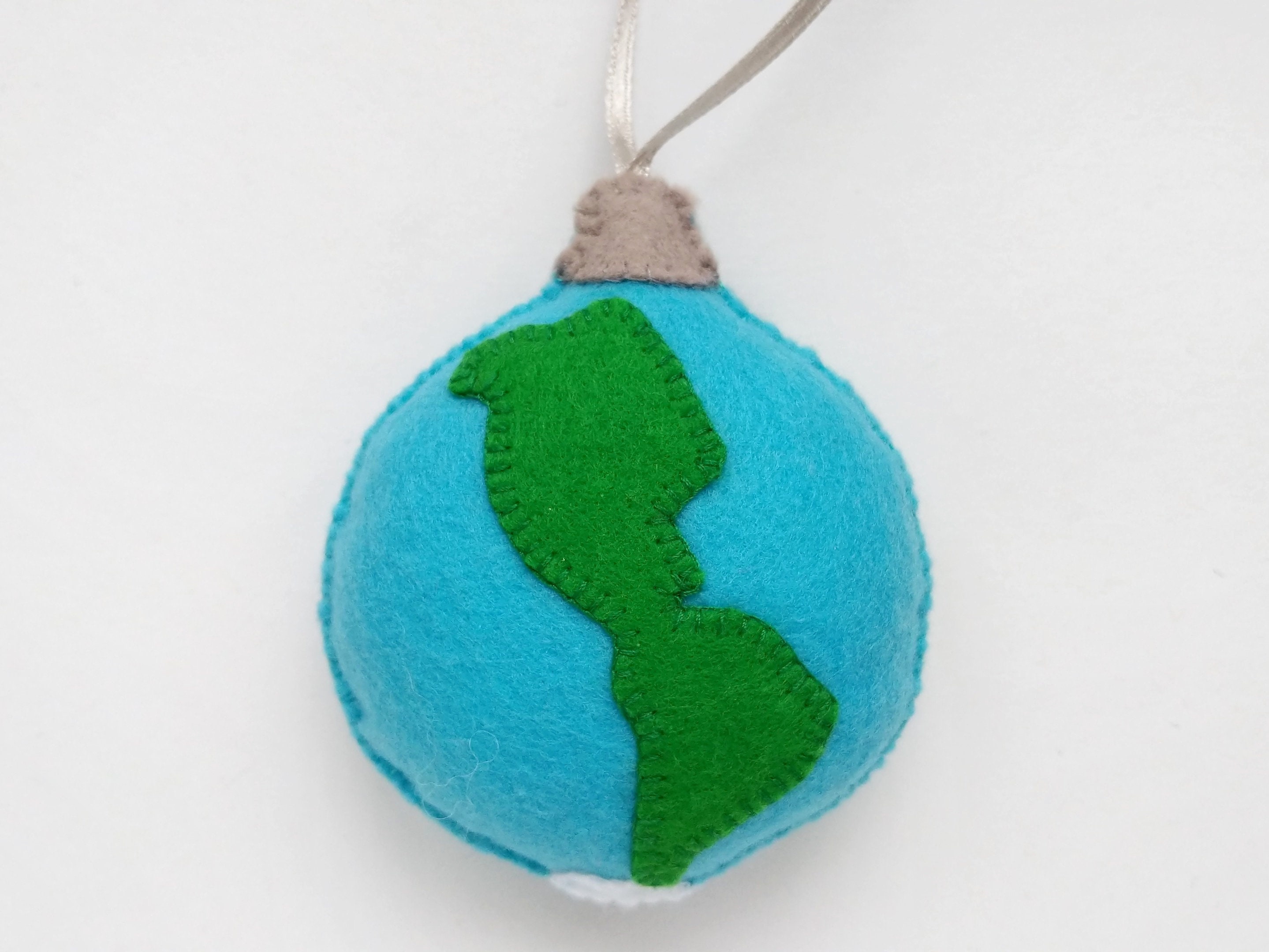 Earth Felt Ornament, Christmas Tree Ornaments, Holiday Decoration - Etsy