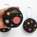 Space Embroidered Felt Ornament Set With the Moon Saturn - Etsy