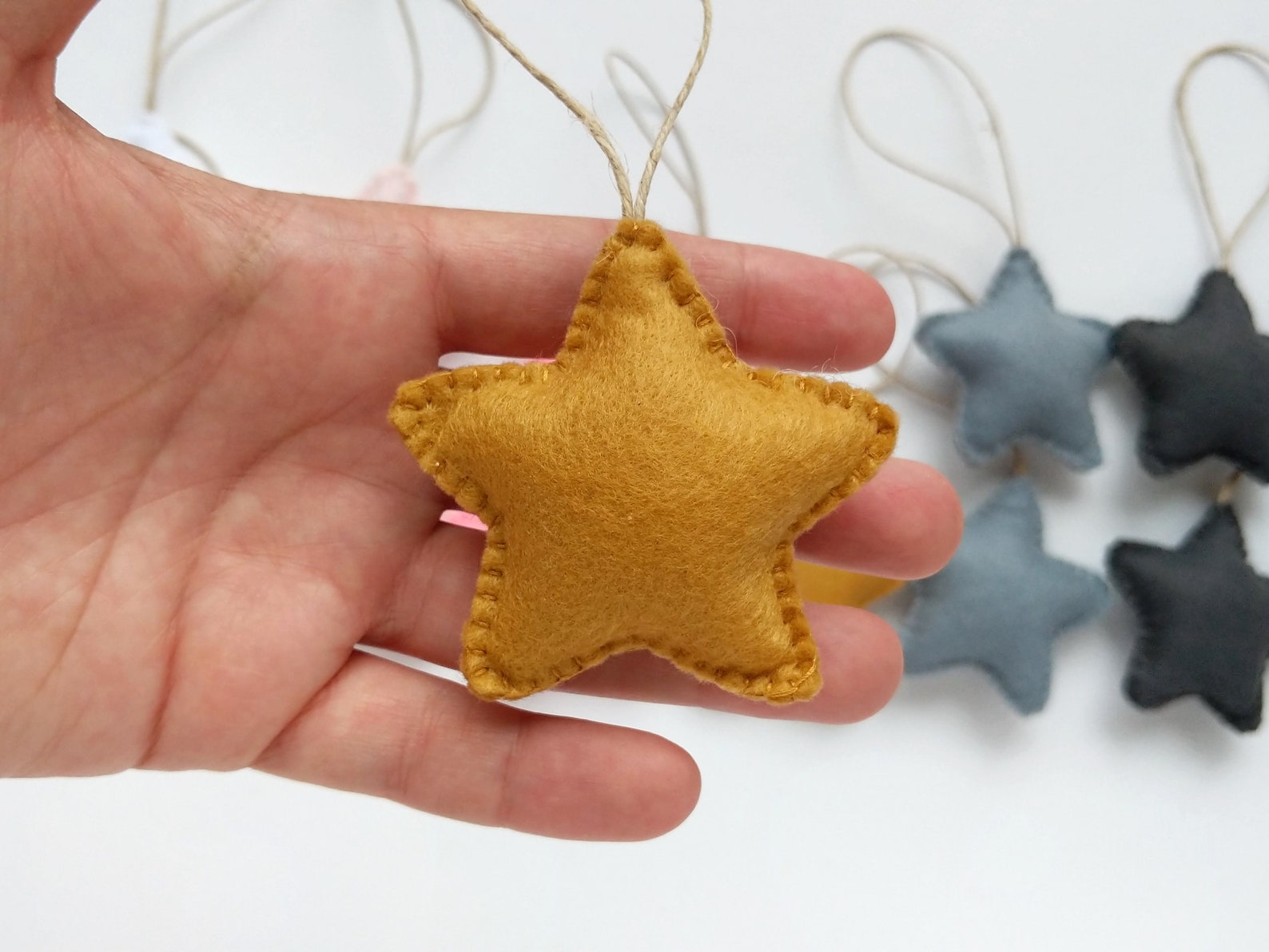 Felt Star Ornaments Set of 12 Party Favors Stocking - Etsy