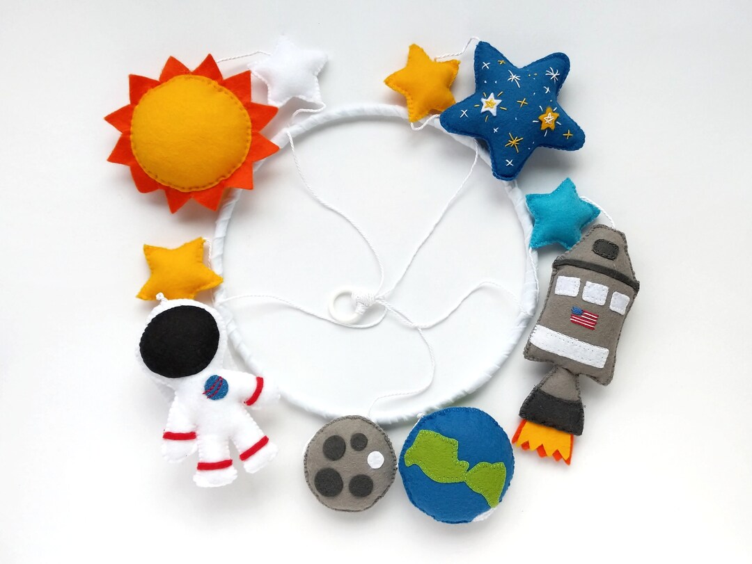 Space Baby Crib Mobile With NASA Astronaut and Spacecraft, Handmade ...