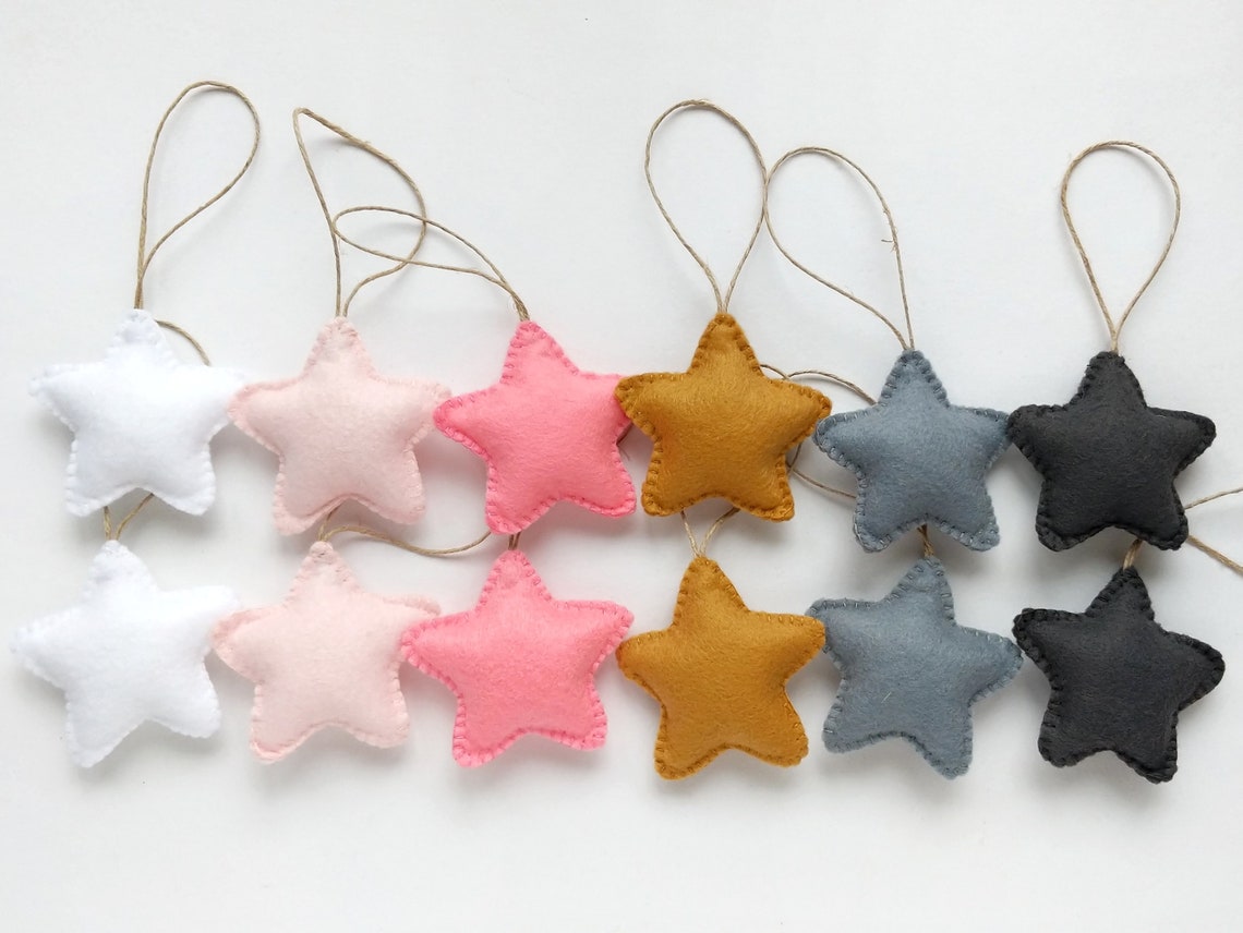 Felt Star Ornaments Set of 12 Party Favors Stocking - Etsy