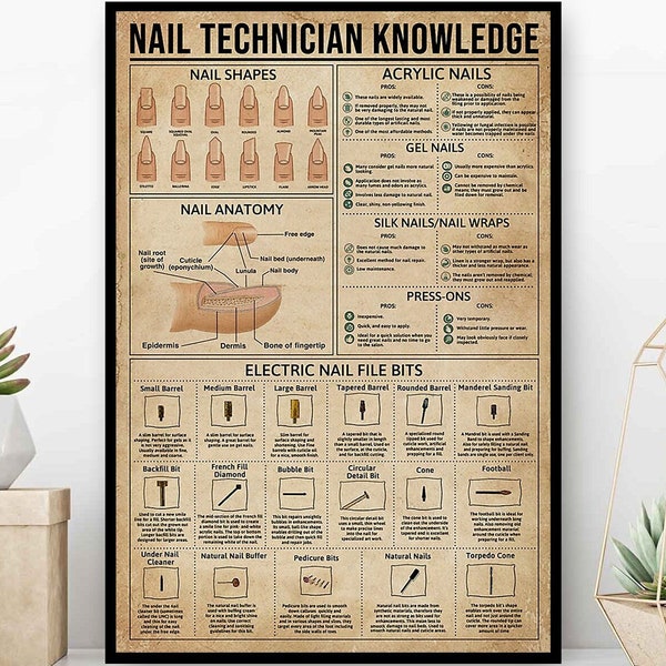 Guitar Knowledge Poster, Anatomy of A Guitar, History, String Types ...