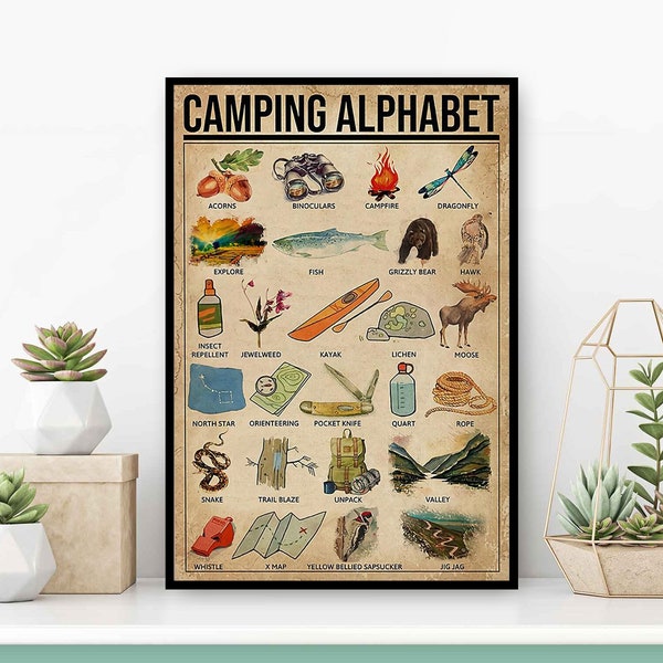 Camping Alphabet - Etsy