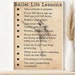 Ballet Life Lessons Poster, Ballerina Girl Room Art, Ballet Lover Gift ...