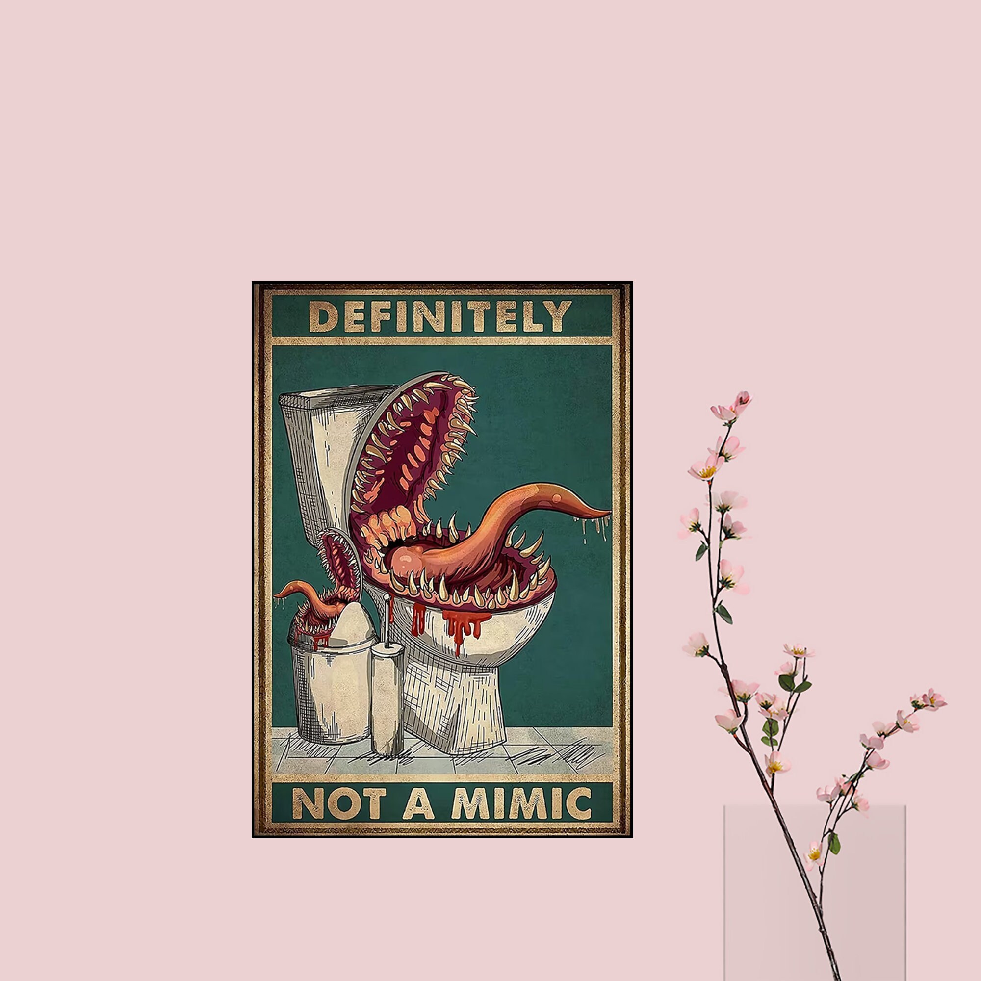 Definitely Not A Mimic Vintage Poster, Mimic Wall Art, Mimic Poster ...