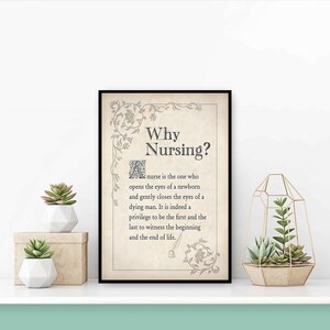 Why Nursing Vintage Poster, Nursing Nurse Art Print, Social Worker Wall ...