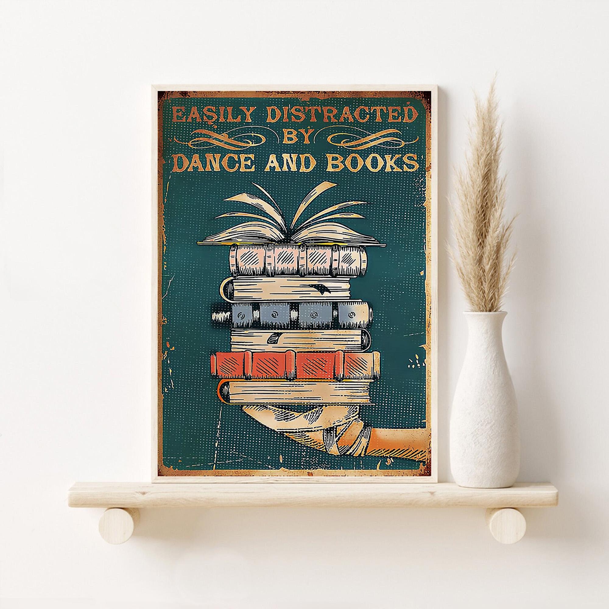 Ballerina Reading Book Print, Easily Distracted by Dance and Books ...