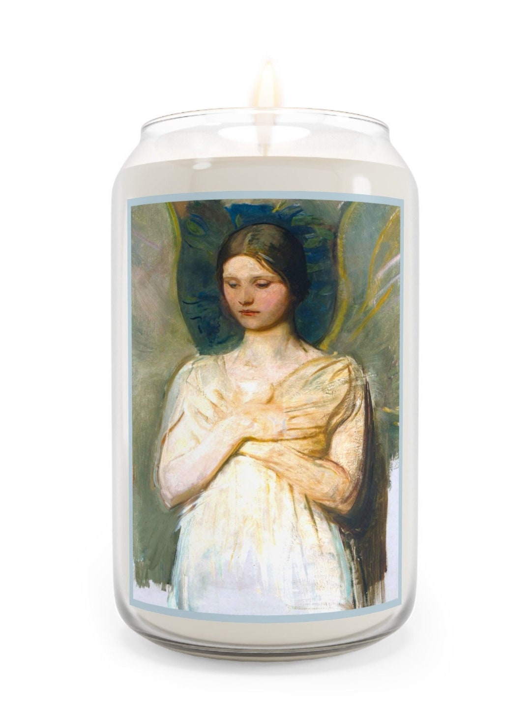 Pre Raphaelite Angel Scented Glass Pillar Candle in 3 Scents 3 X 5 by ...