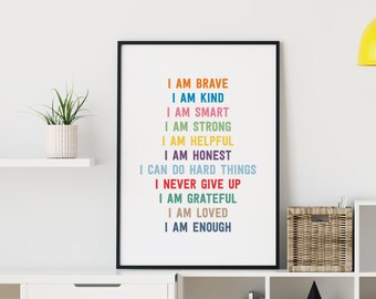Affirmation Wall Art - Etsy