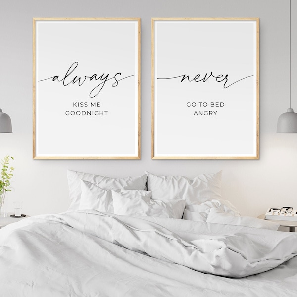 Above Bed Signs Set of 2 - Etsy