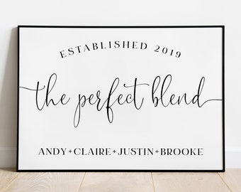 The Perfect Blend Sign - Etsy