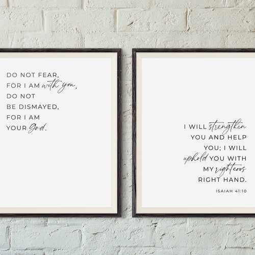 Bible Verse Wall Art Do Not Fear for I Am With You Sign Set - Etsy