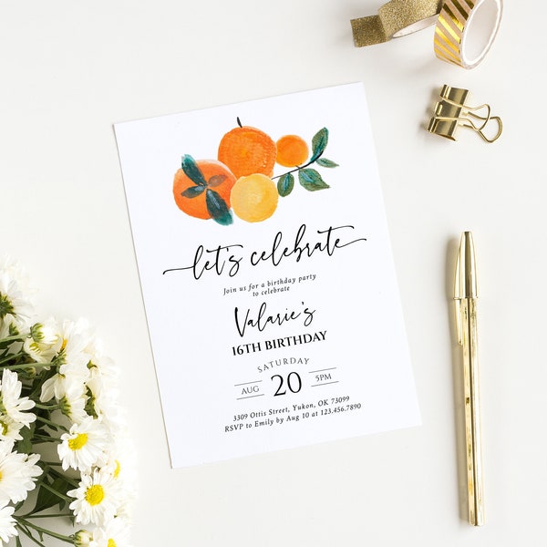 Clementine Wedding Invitation - Etsy
