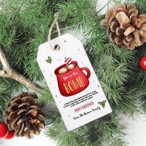 Christmas Hot Chocolate Bomb Thank You Tag, You're the Bomb Teacher ...