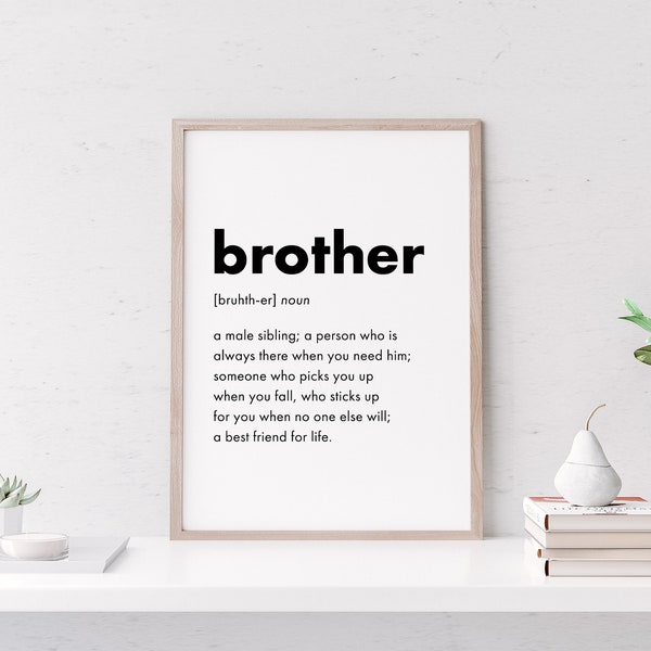 Brother Definition - Etsy