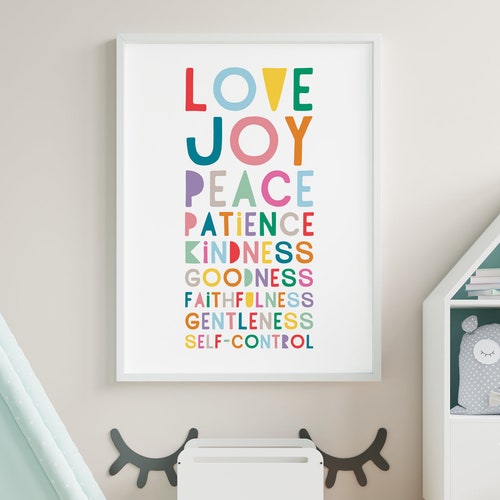 Fruit of the Spirit Printable Scripture Wall Art Galatians - Etsy