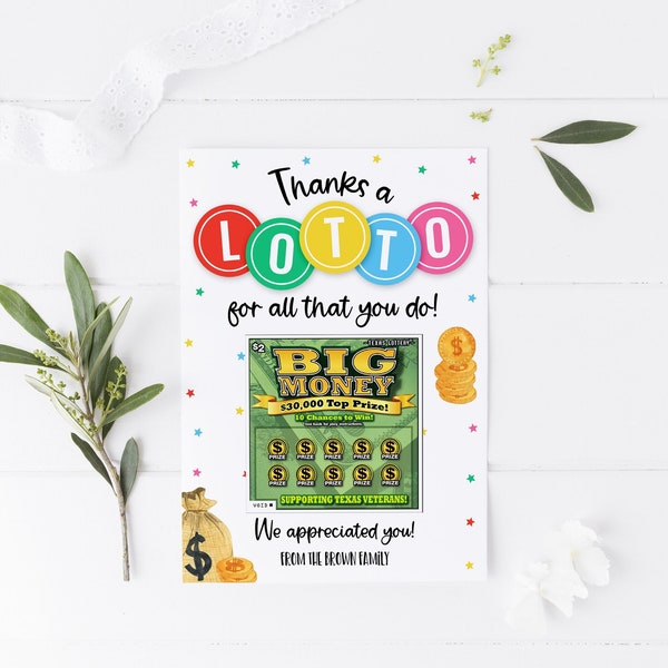 Thanks a Lotto - Etsy