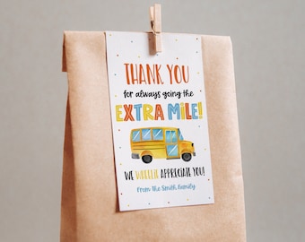 Bus Driver Appreciation Gift Tag, Thank You We Wheelie Appreciate You ...