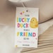 Rubber Duck Valentine Gift Tag, Lucky Duck Kid Valentine's Day Tag ...