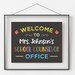 School Counselor Door Sign, Editable Child Psychologist Welcome Sign ...