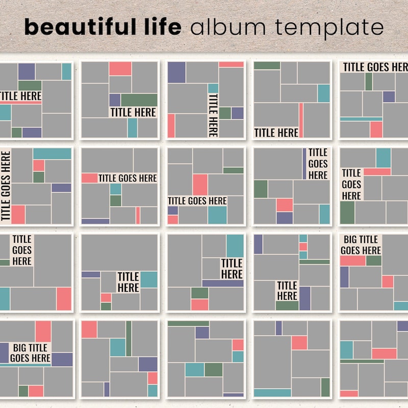 Scrapbook Templates 12x12 - Etsy