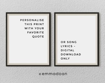Custom quote print | Etsy
