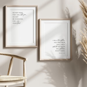 Bible Verse Wall Art Do Not Fear for I Am With You Sign, Set of 2 ...