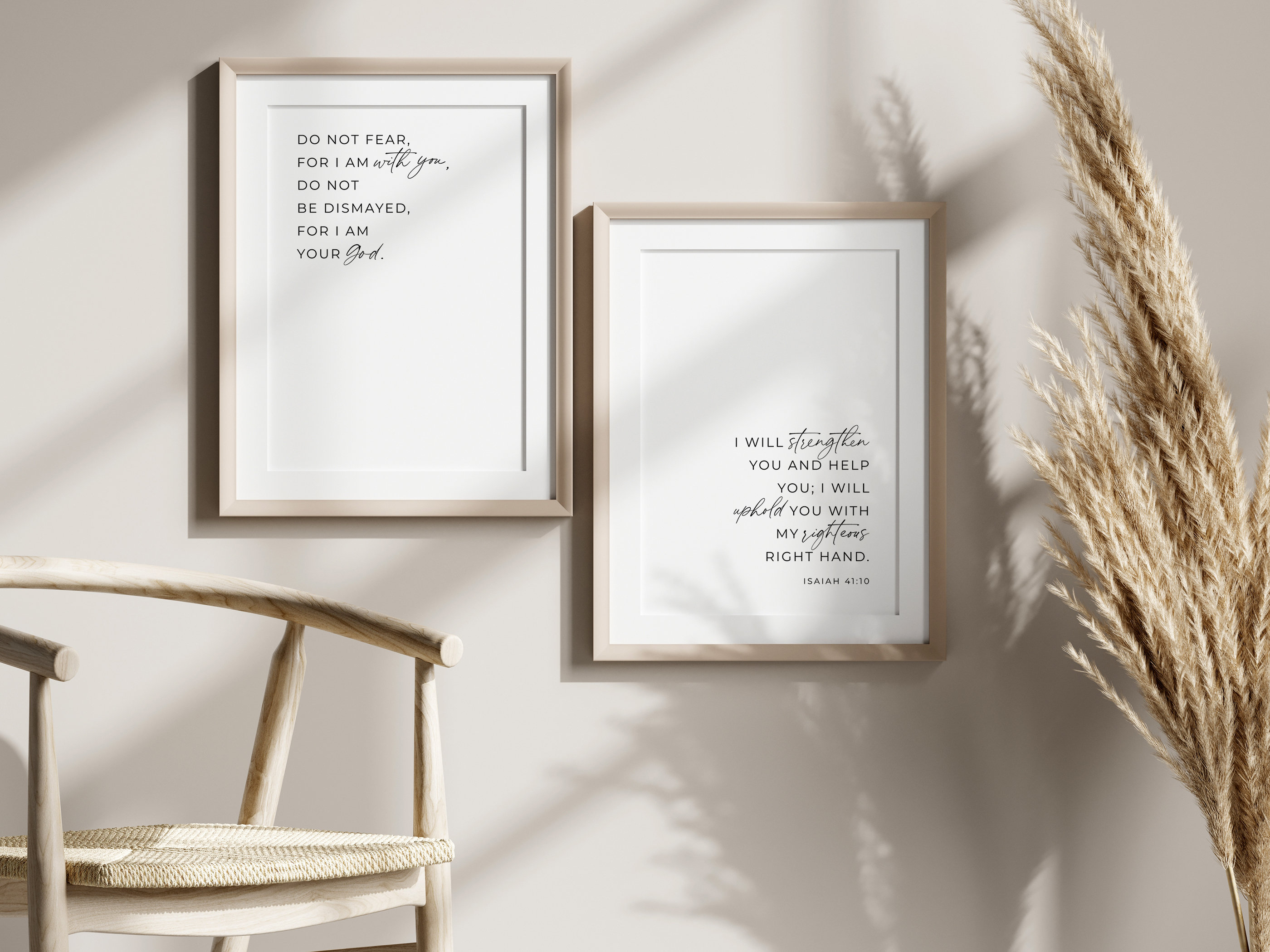 Bible Verse Wall Art Do Not Fear for I Am With You Sign, Set of 2 ...