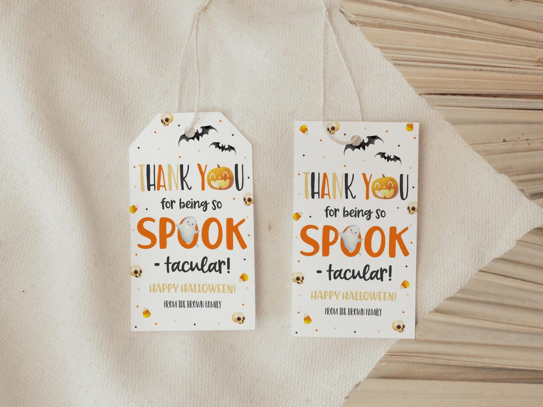 Spooktacular Halloween Gift Tag, Fall Pumpkin Jack O Lantern ...
