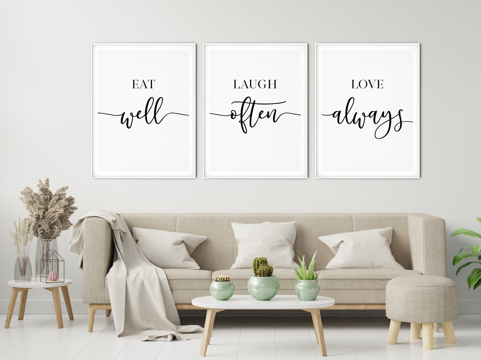 Eat Laugh Love Print Eat Well Laugh Often Love Always Kitchen - Etsy
