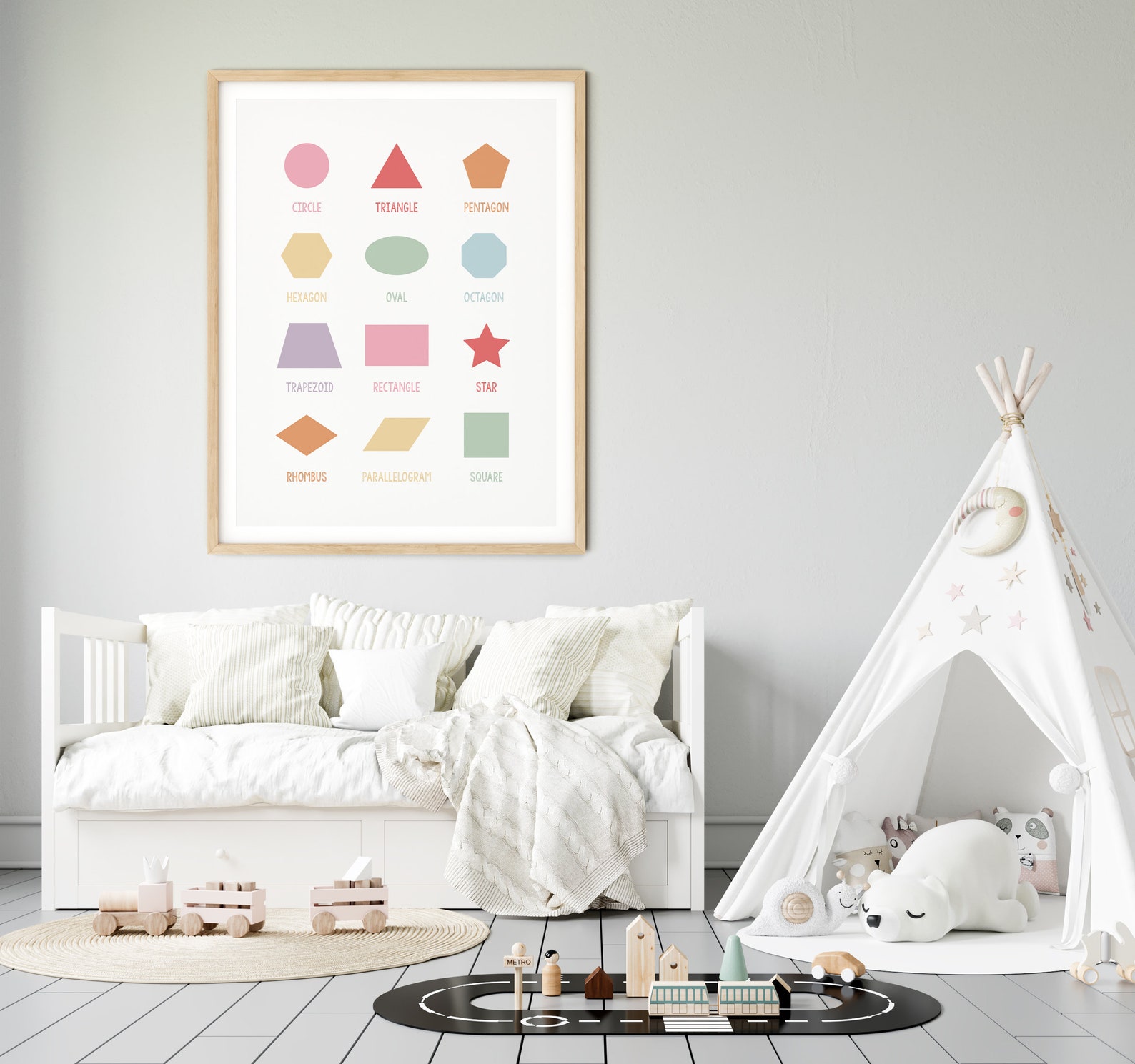 Rainbow Alphabet Print Colorful Classroom Decor Set of 6 | Etsy