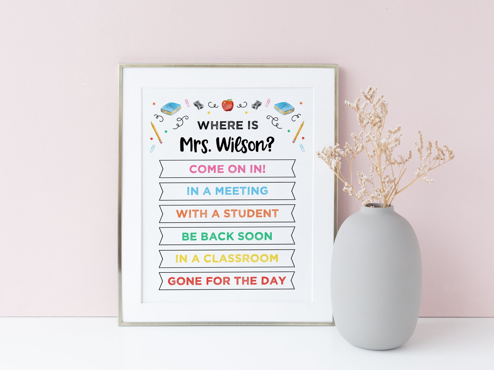 Where is the Teacher Editable Door Sign Classroom Decor - Etsy