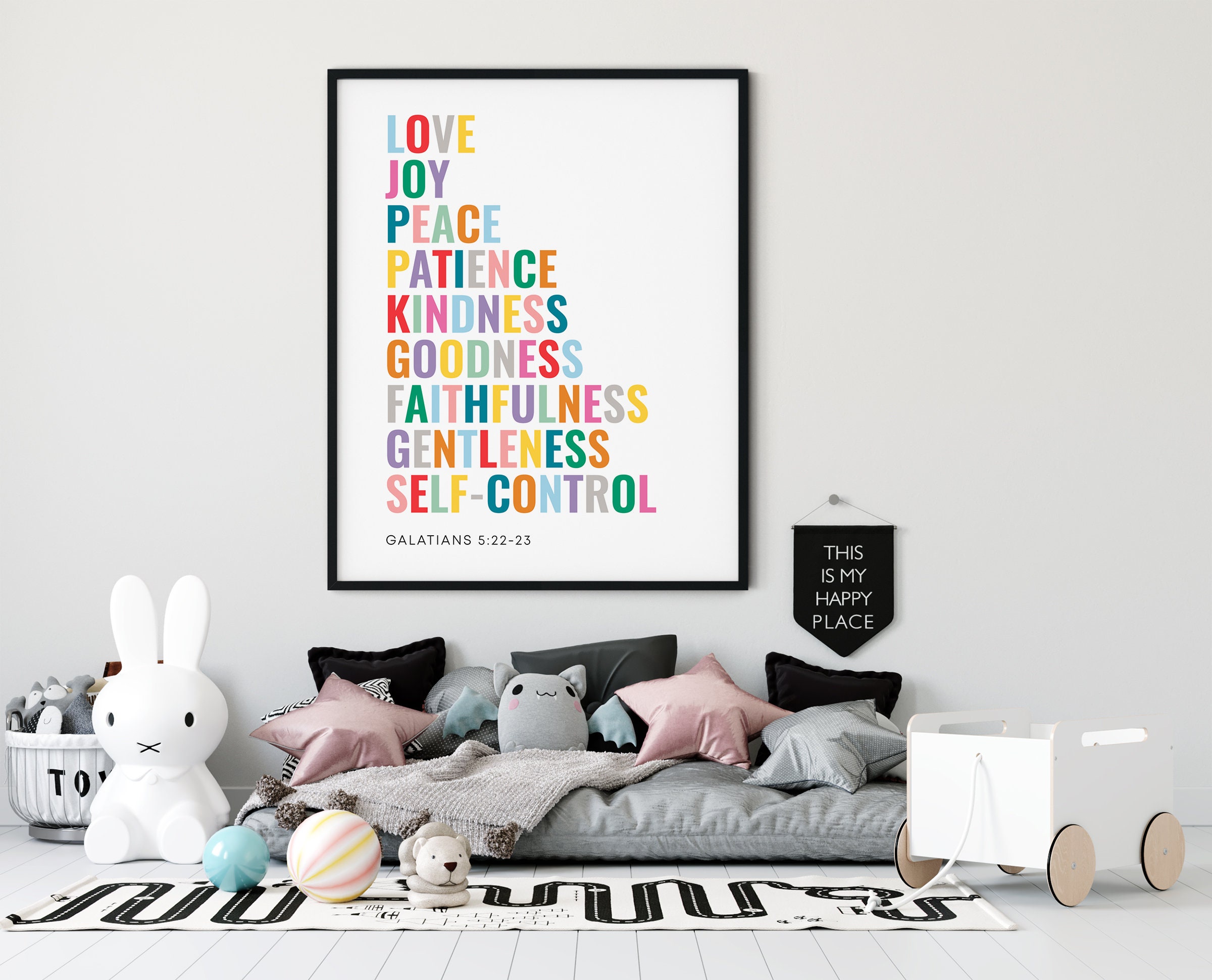 Fruit Of The Spirit Bible Verse Wall Art Galatians 5:22-23 | Etsy