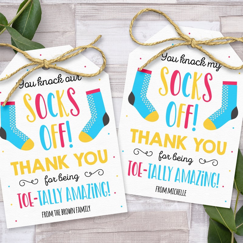 Sock Gift Tag - 60+ Gift Ideas for 2024