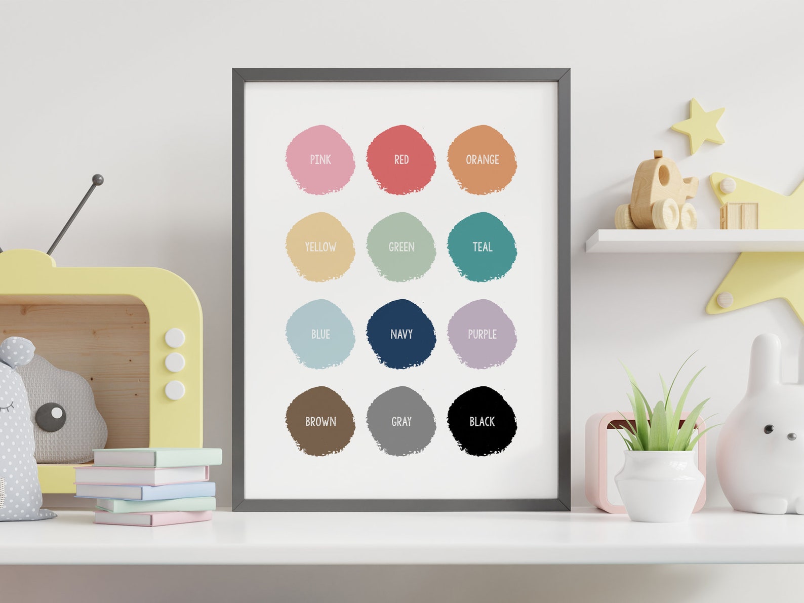 Rainbow Alphabet Print Colorful Classroom Decor Set of 6 | Etsy