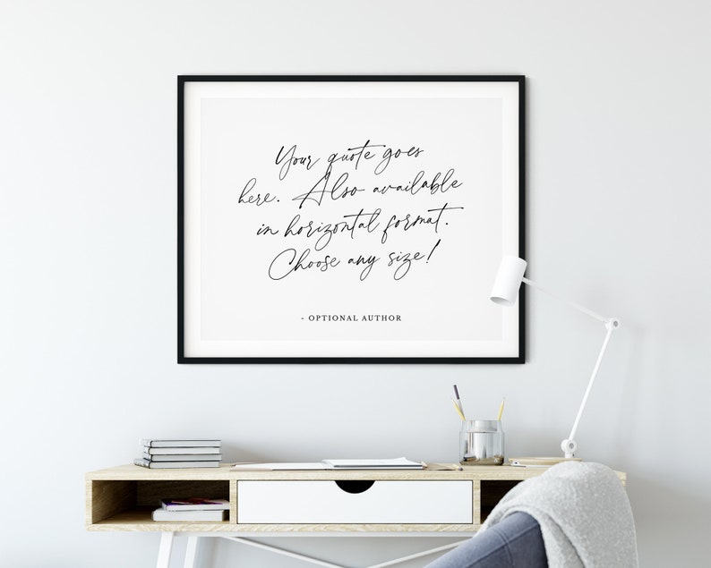 Custom Quote Sign Personalized Printable Poster Your Words | Etsy