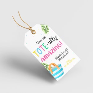 Tote Bag Gift Tag You Are Tote-ally Amazing Teacher - Etsy