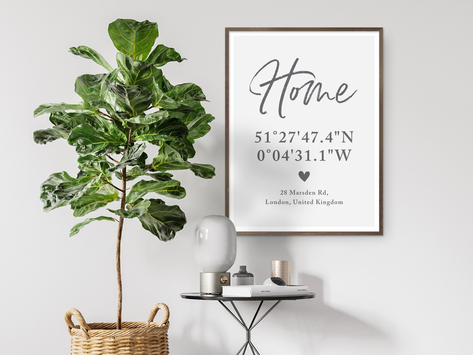 Custom Home Coordinates Sign, Personalized Home Address Print ...