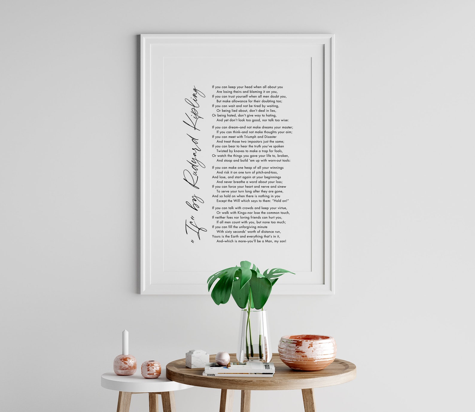 If by Rudyard Kipling Print If Poem Wall Art Literature - Etsy