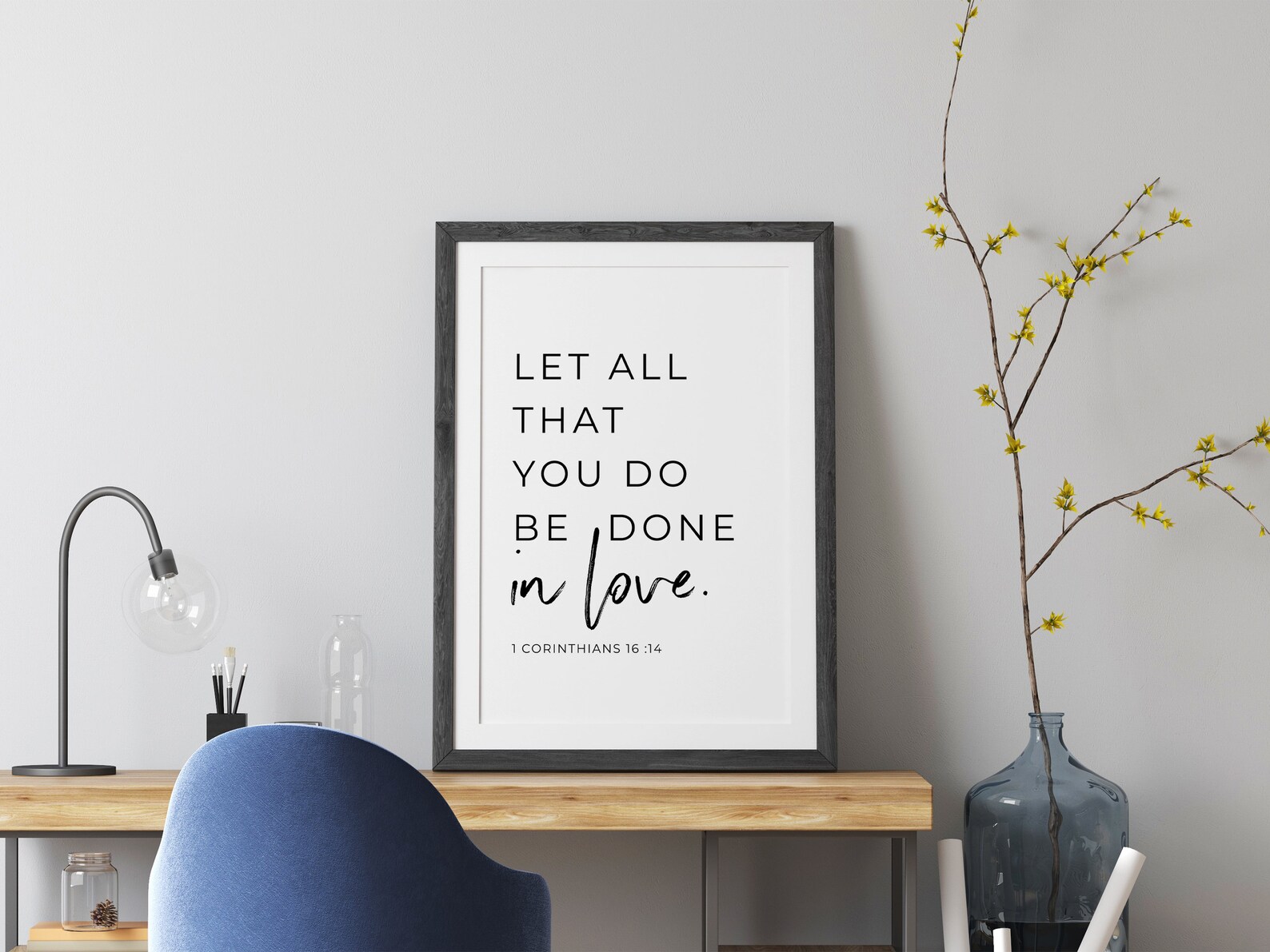 Let All That You Do Be Done in Love Sign Bible Verse Wall Art | Etsy