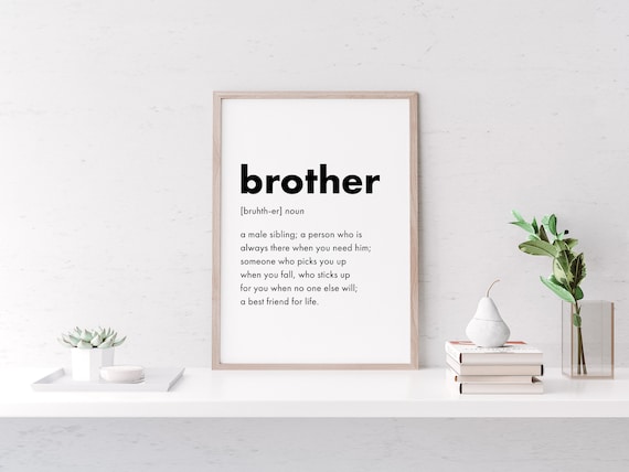 Brother Sign Brother Definition Sign Boys Room Decor Funny - Etsy Australia