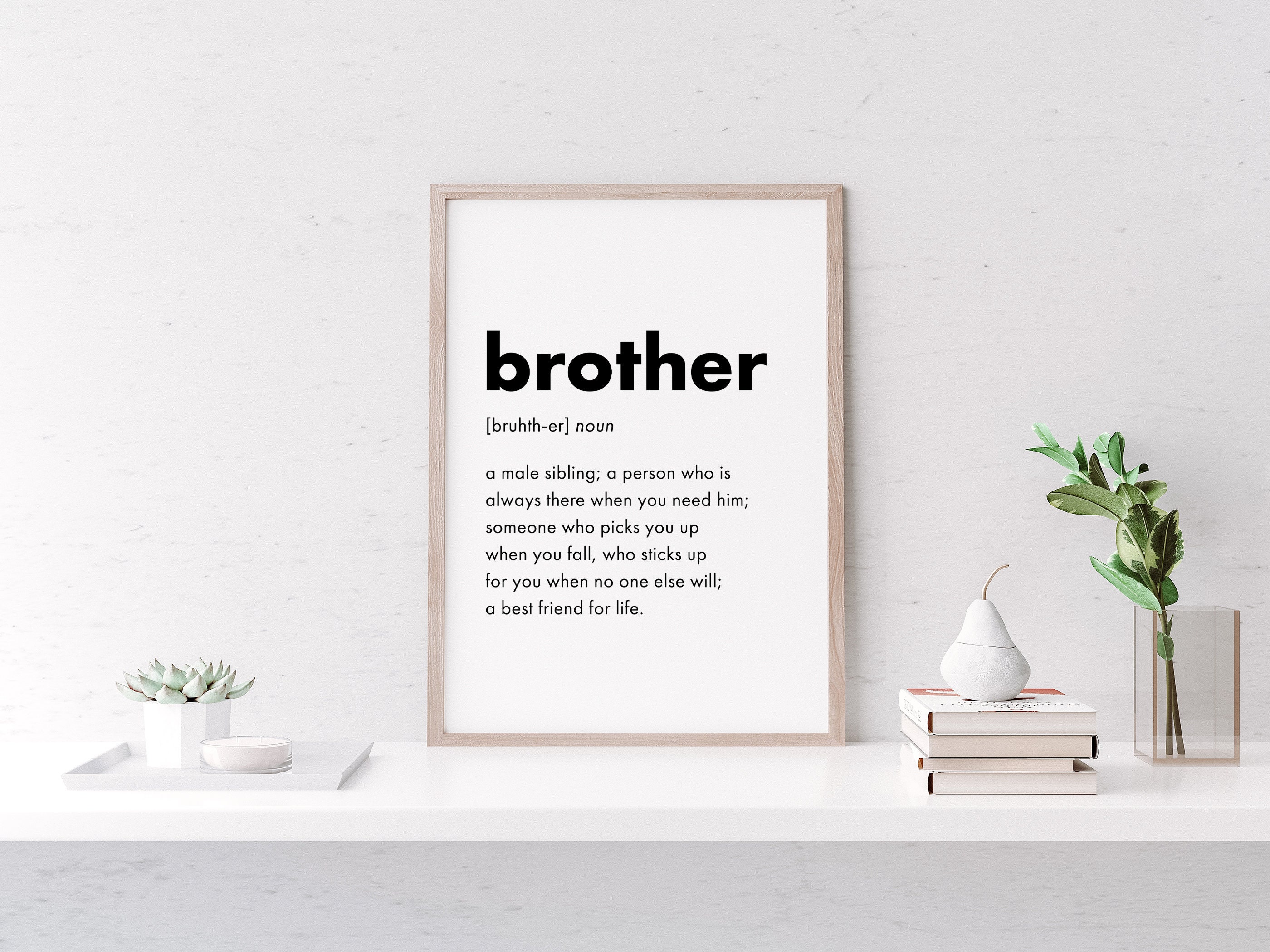 Brother Sign Brother Definition Sign Boys Room Decor Funny | Etsy