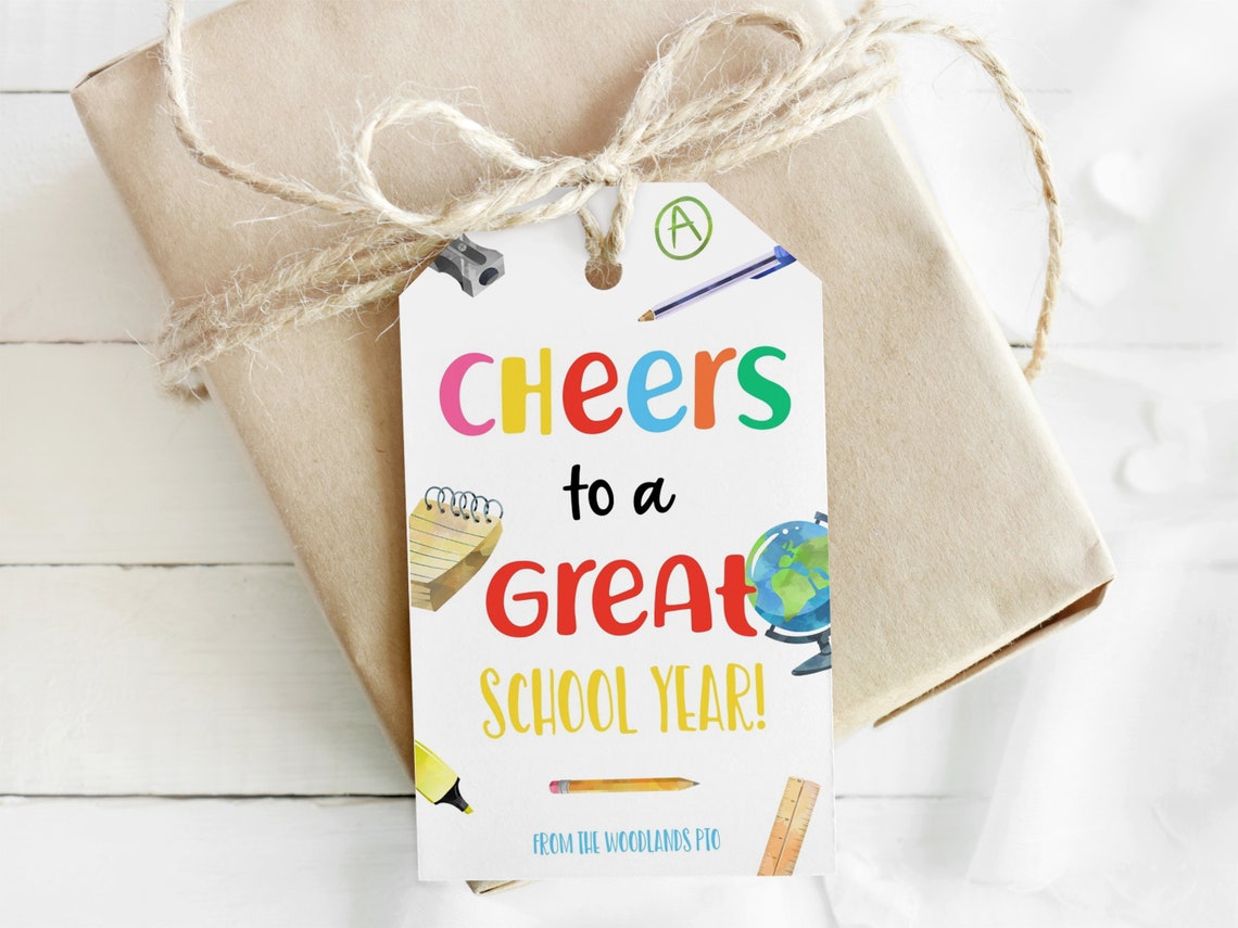 Cheers To A Great School Year Back To School Gift Tag First | Etsy