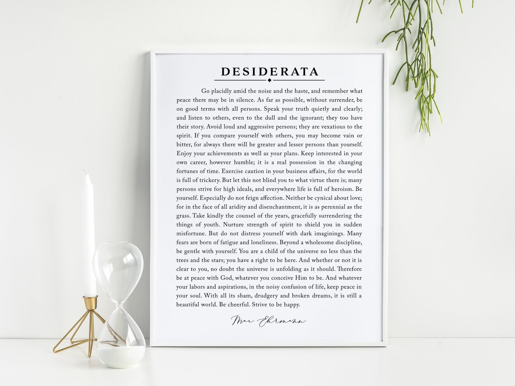 Desiderata Print Max Ehrmann Poem Art Literary Quote Print - Etsy Singapore