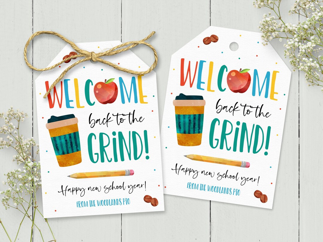 Welcome Back to the Grind Coffee Gift Tag New School Year - Etsy